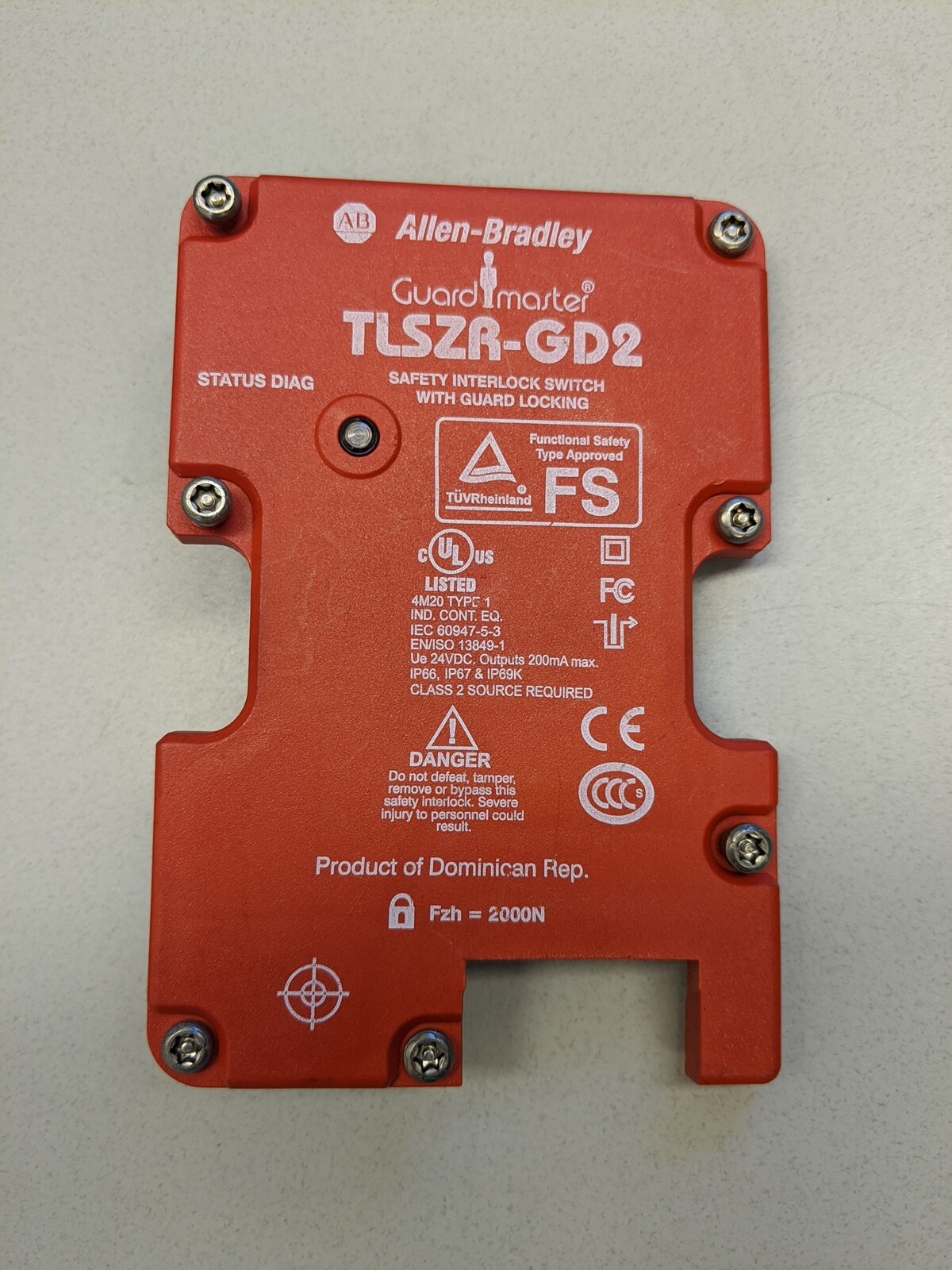 Allen-Bradley TLSZR-GD2 Guardmaster Safety Interlock Switch Cover/Lid ...