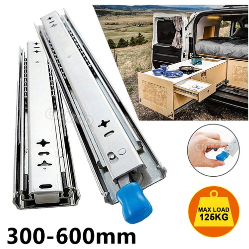 Heavy Duty Drawer Slides 125KG Locking Draw Runners Motorhome Caravan ...