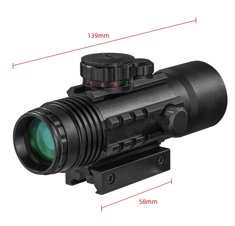 4x33 Prism Scope Red & Green Illuminated Reticle Optic Red Dot ...