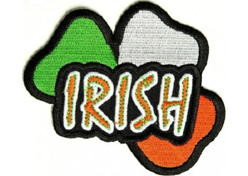 IRISH SHAMROCK EMBROIDERED BIKER PATCH | eBay