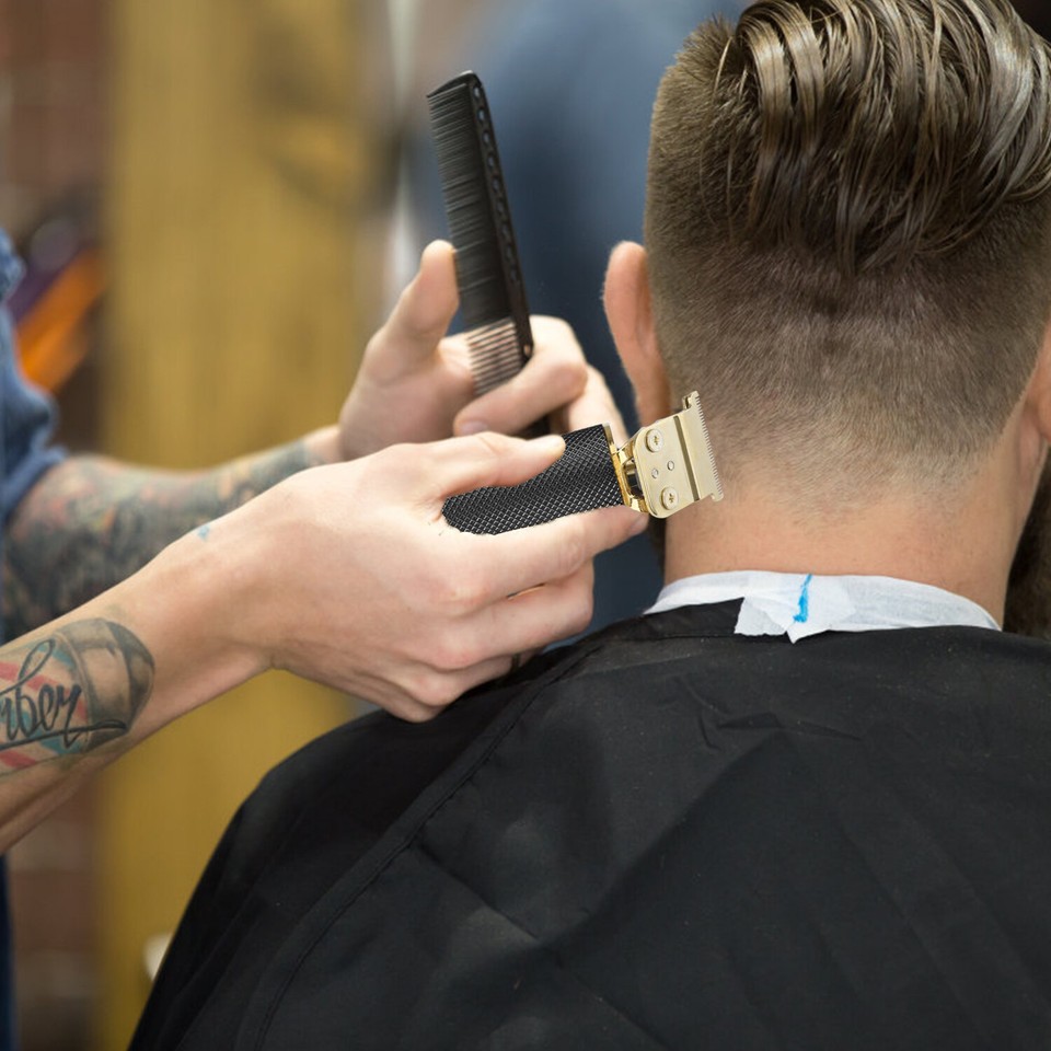 Professional Trimmer Barber Set with 4 Guide Comb for Men Trimming ...