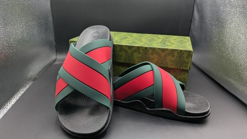 Gucci Italy Cross Web Slides EU 43 Men w/box 1 bag | eBay