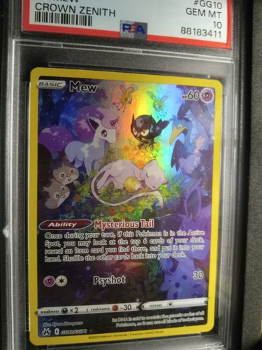 Pokemon PSA 10 Mew GG10 Crown Zenith Gallerian PSA 10 not pristine not ...
