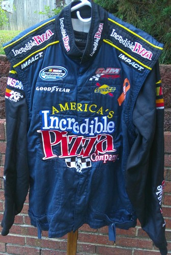 Jason Keller #11 INCREDIBLE PIZZA CO/CJM Racing race used pit crew ...