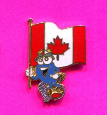 1996 OLYMPIC PIN IZZY MASCOT PIN CANADIAN FLAG PIN CLOISONNE PIN HO HO ...