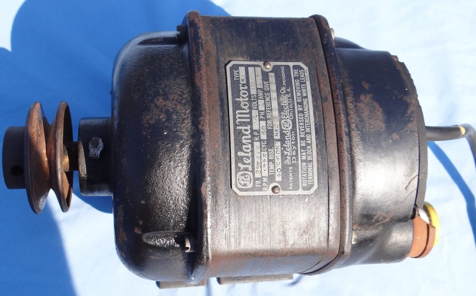 Antique Leland Motors ¼ hp 1725rpm Reversable Electric Motor USA ...