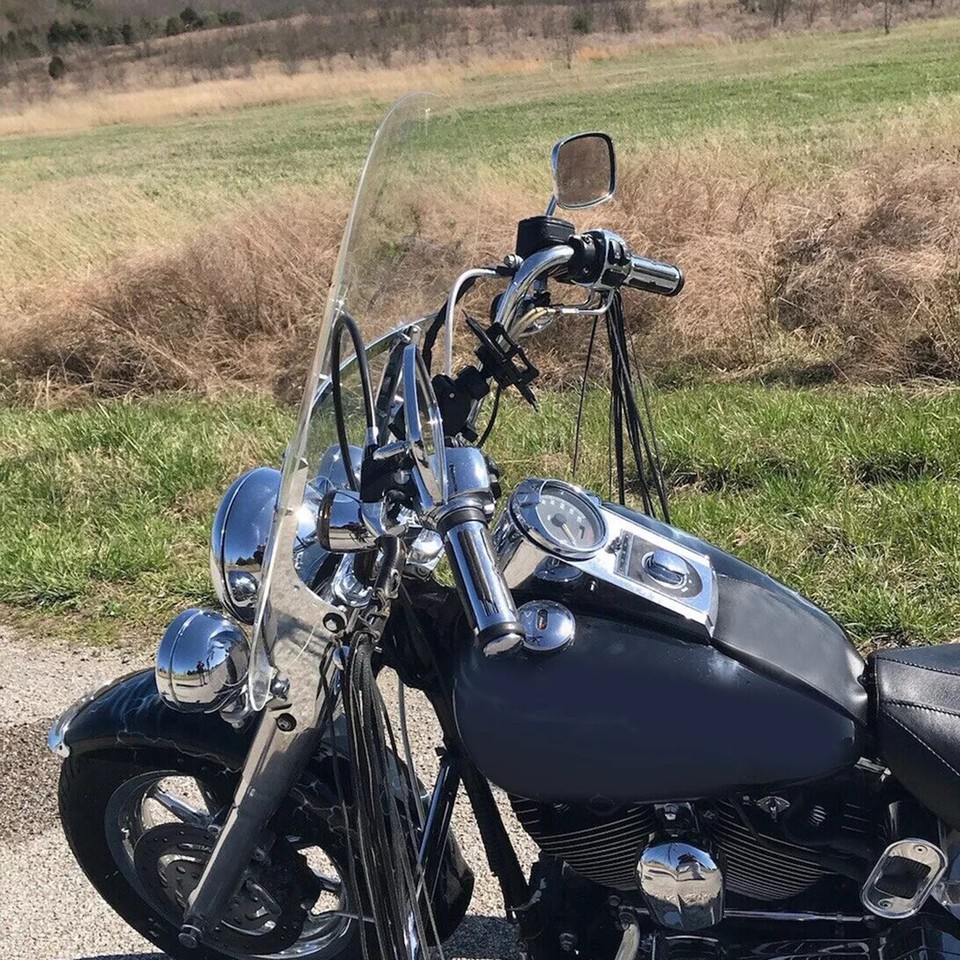 2000-2017 Harley Softail Deluxe Fat Boy FLS 26" Acrylic Windscreen ...