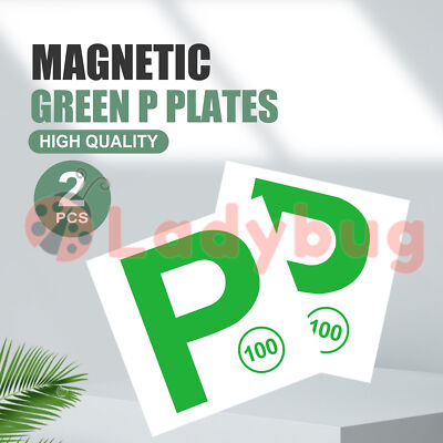 2pc Magnetic Green P Plates NSW P Plate FOR New South Wales | eBay ...