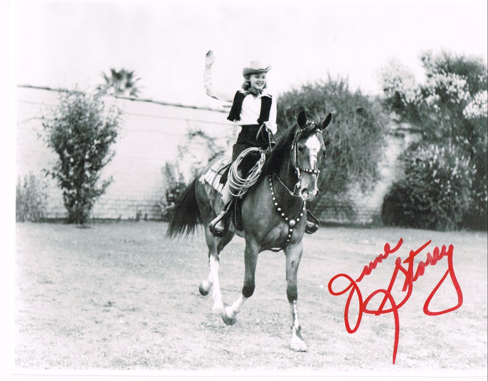 JUNE STOREY SIGNED PHOTO AUTOGRAPH ACTRESS WESTERNS LEADING LADY GENE ...