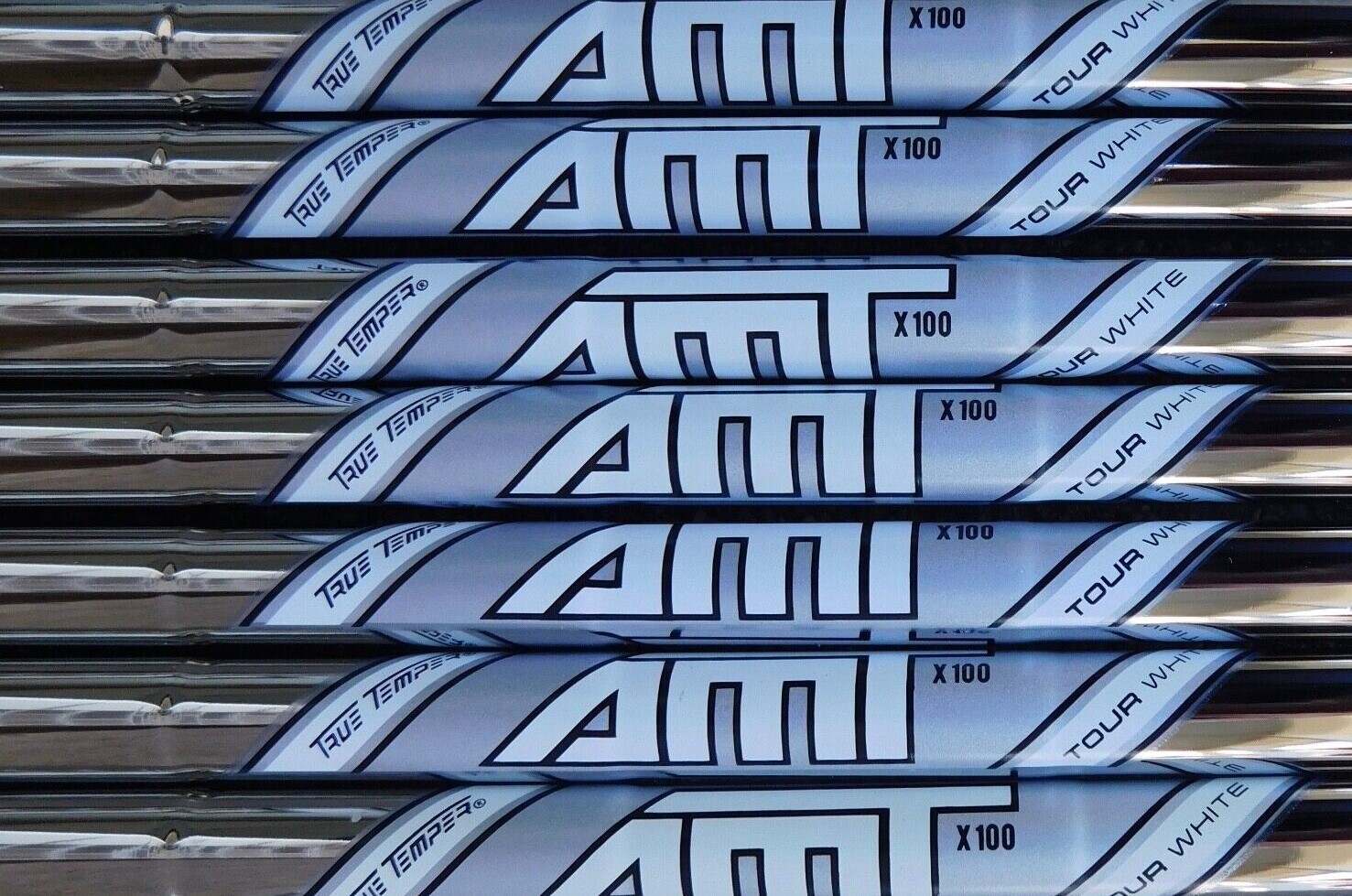 True Temper AMT Tour White .355" Taper Steel Iron Shafts Set R300/S300 ...