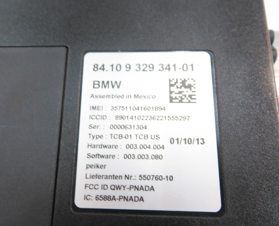 2014 BMW 740i (F01) BLUETOOTH TELEMATICS COMMUNICATION CONTROL MODULE ...