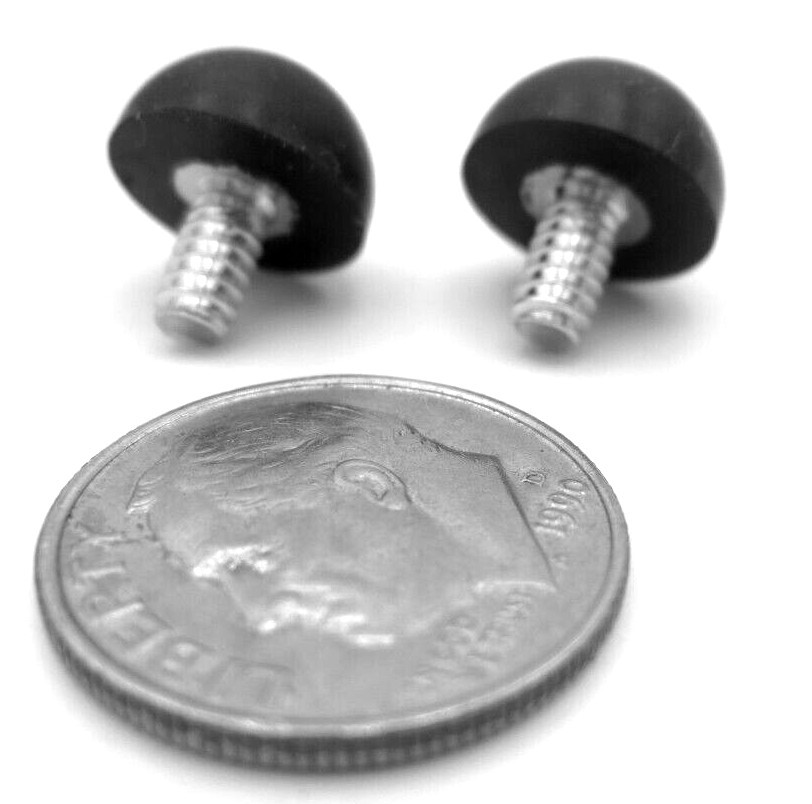 6-32 Threaded Screw-In Rubber Foot Pad Bumper 1/4" Length Stud 1/4 ...