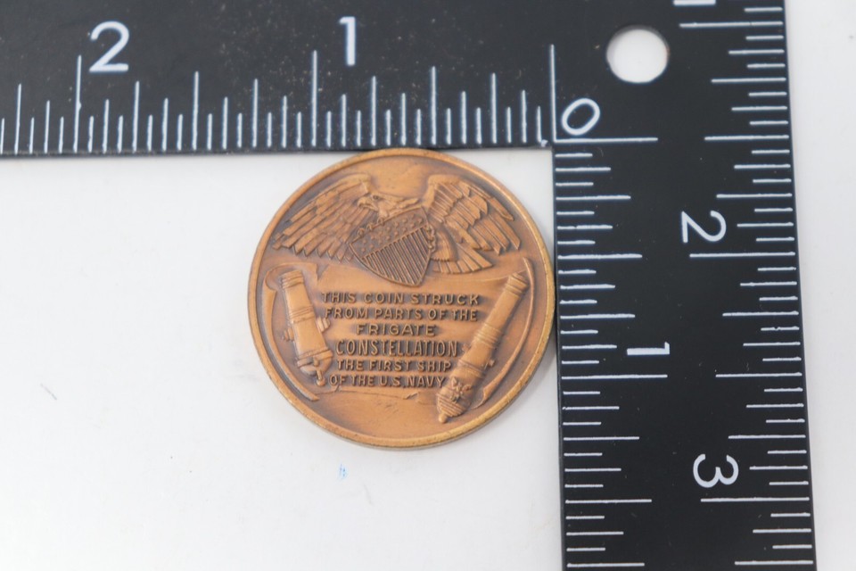 1797 US Frigate Constellation Coin Made From Parts Of U.S. Navy Ship ...