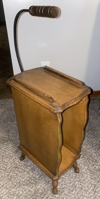 Antique Wood Wooden Telephone Stand Table with Space For Directory or ...