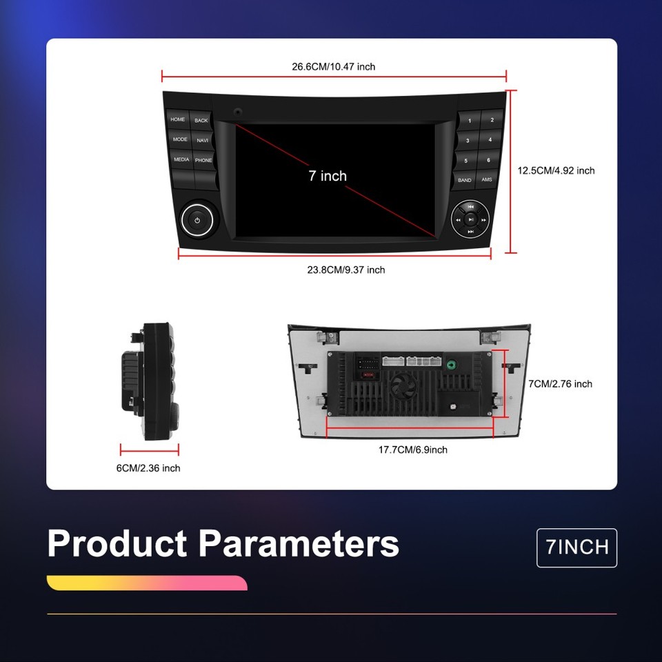 For Mercedes-Benz E-Class 2002-2008 W211 W219 Carplay GPS Navi Android ...