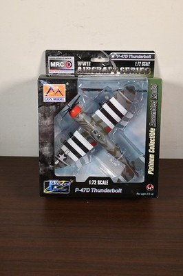 MRC Easy Model WWII Aircraft Series P-47D Thunderbolt 1:72 Scale #37288 ...
