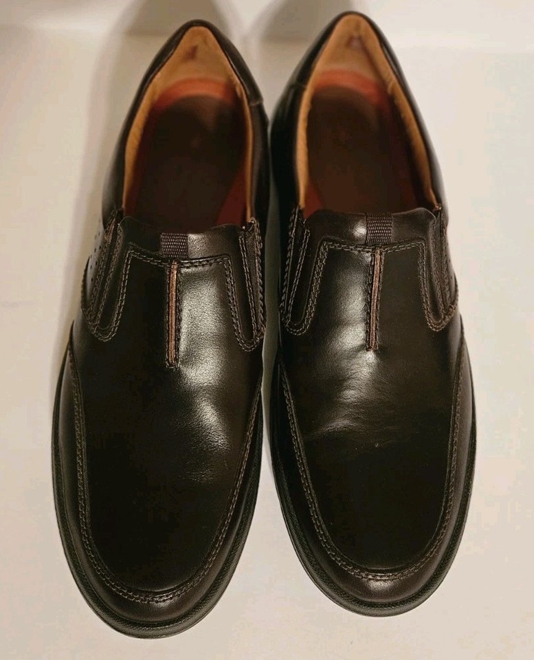 Mens Clarks Unstructured Un Rhombus Loafers Dark Brown 12 Medium Worn ...