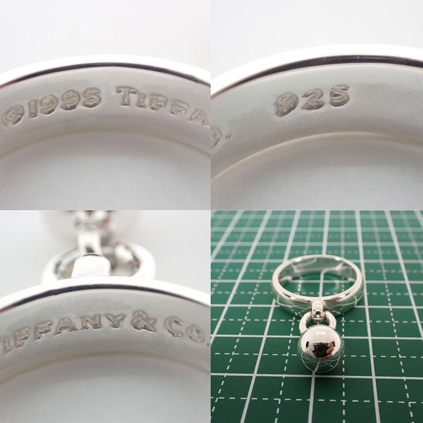 [Pre-owned] TIFFANY 925 Ball Dangle Ring / US size 6.5 / j16-28 | eBay