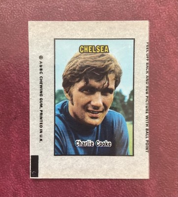 A&BC-1970-RARE FOOTBALLER TRANSPARENCY ~ CHARLIE COOKE of CHELSEA ~ EXC ...