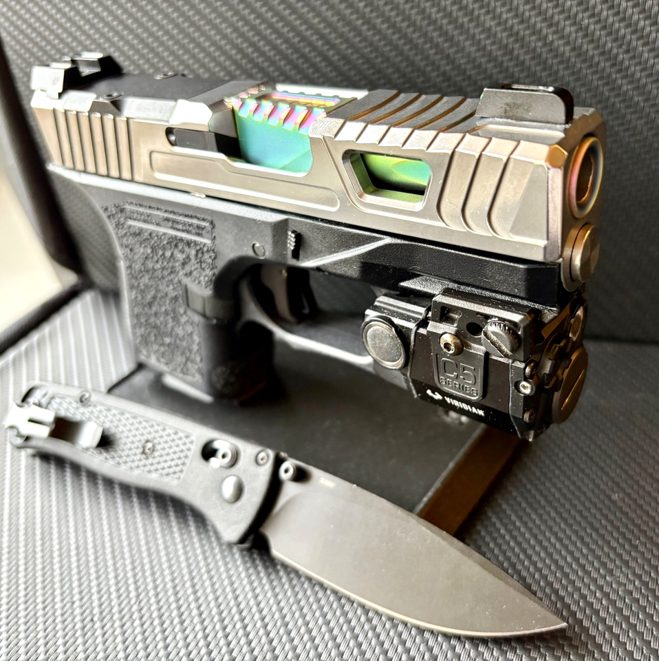 Zaffiri Glock 26 Gen 3 Slide Complete Custom G26 Silver Upper RMR Cut ...
