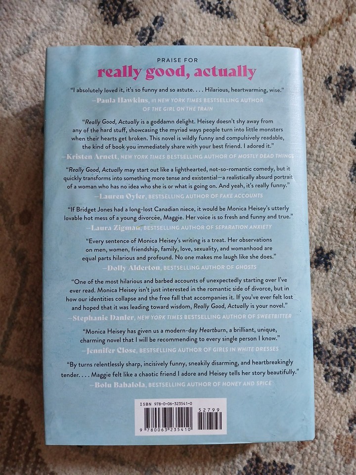 Really Good, Actually a Novel by Monica Heisey (2023, Hardcover) | eBay