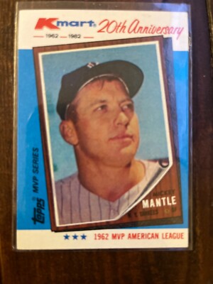 TOPPS MVP Series 1982 Mickey Mantle Kmart 20th anniversary baseball ...