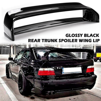 GLOSS BLACK FOR BMW 3 SERIES E36 SALOON COUPE M3 GT STYLE REAR BOOT ...