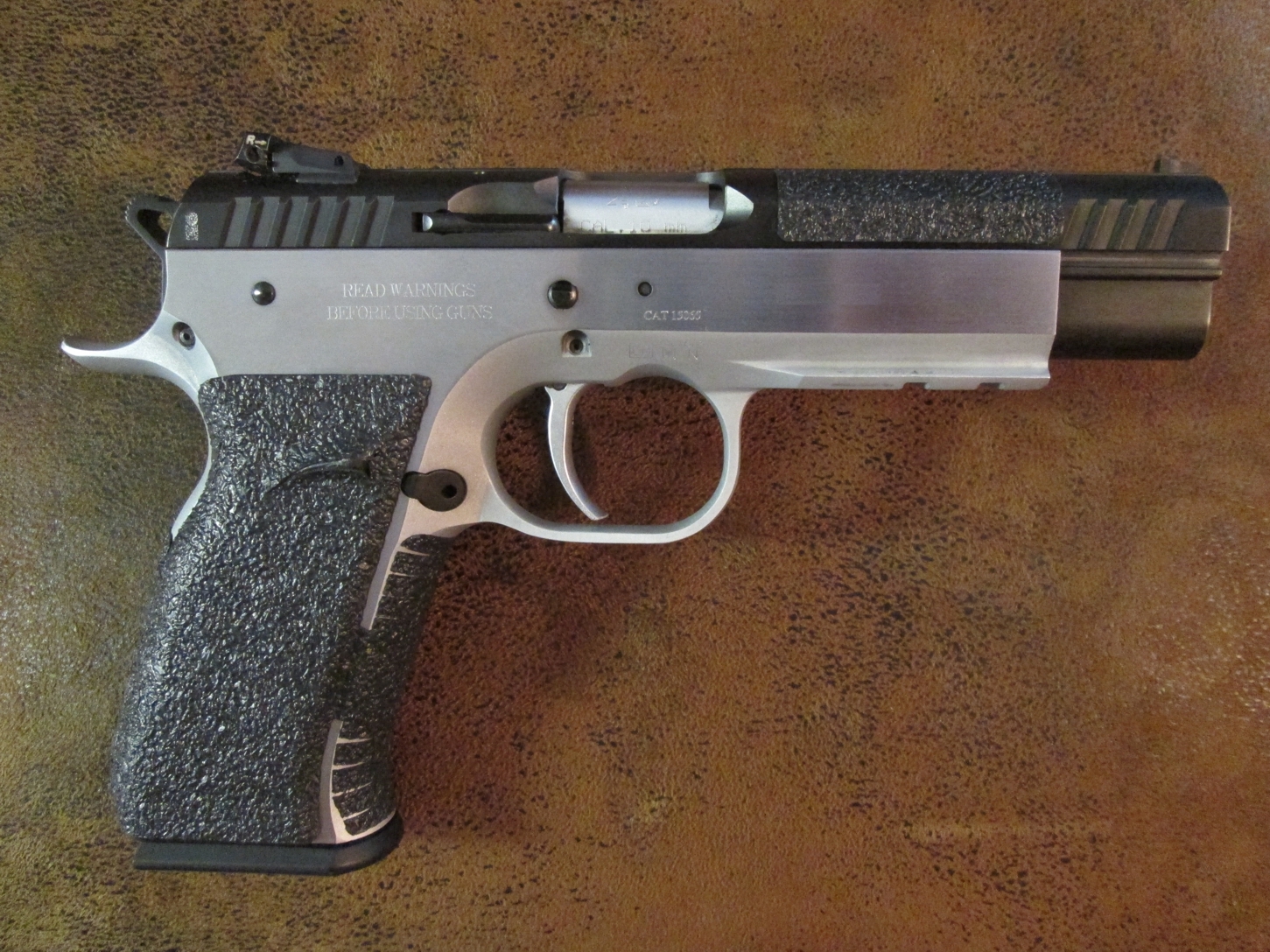 Black Textured Rubber Grip Enhancements for EAA Tanfoglio Witness Elite ...