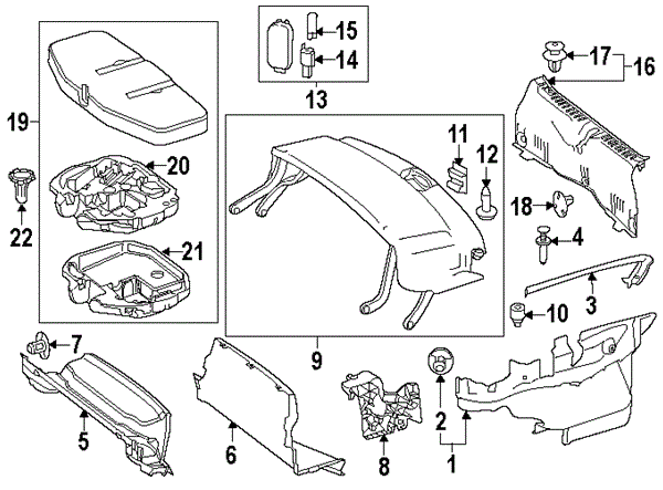 Mercedes-Benz 0009914795 Genuine OEM Trunk Lid Trim Retainer for sale ...