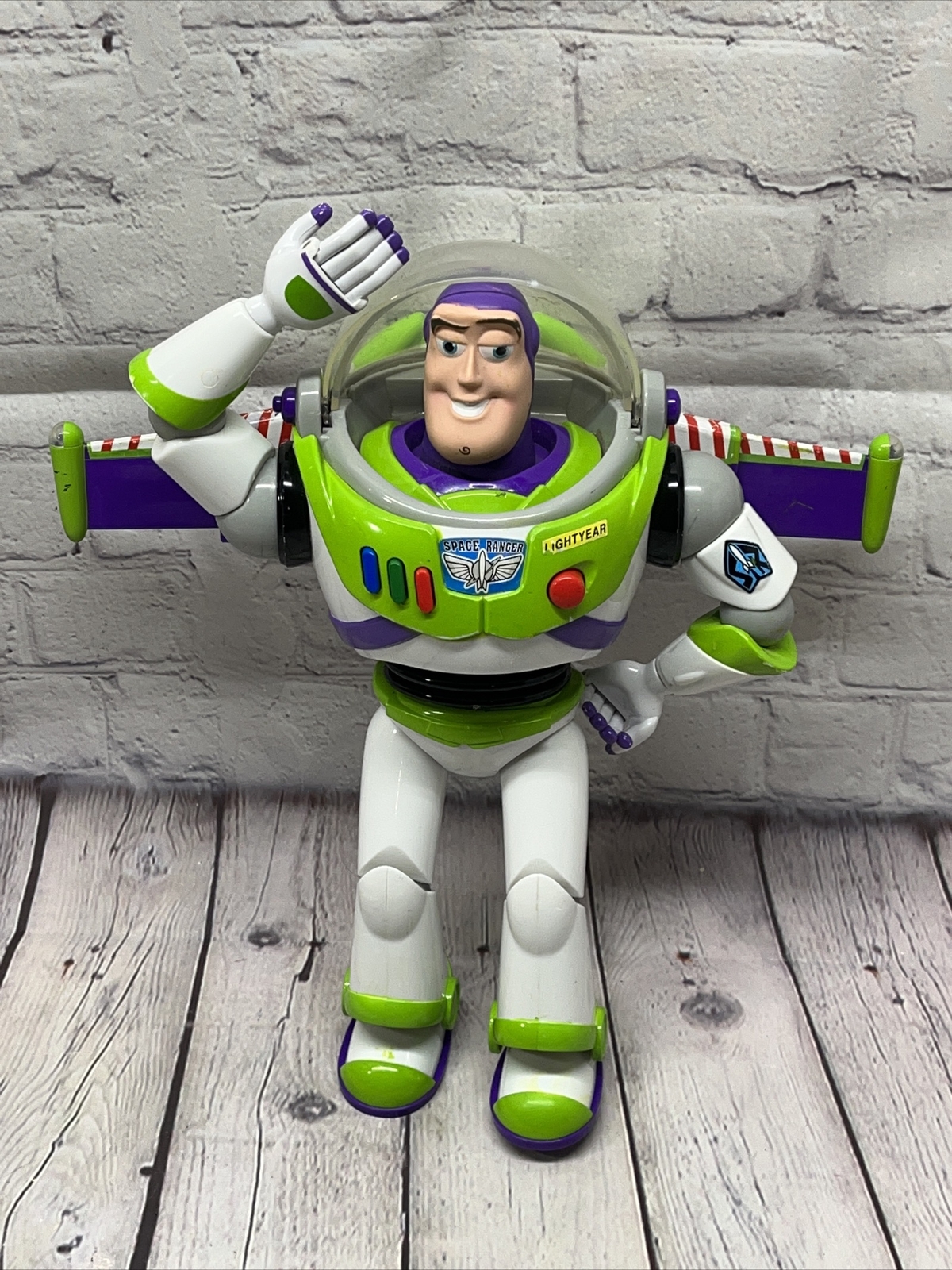 Disney Pixar Power Up BUZZ LIGHTYEAR Talking 12" Action Figure Lights ...