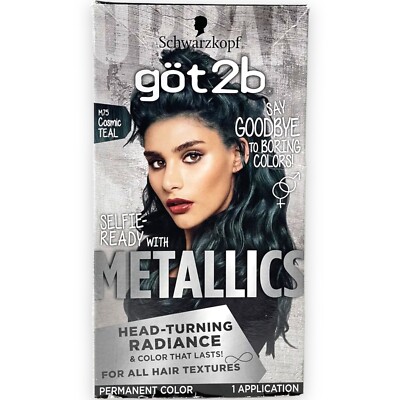 Got2b Metallic Permanent Hair Color, M75 Cosmic Teal 1 Application | eBay