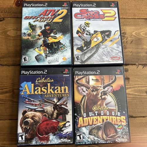 PS2 Lot of 4 Games Cabelas Outdoor And Alaskan Adventures, ATV ...