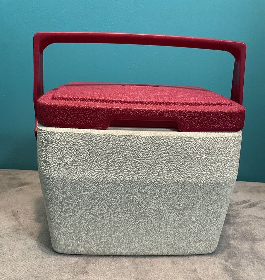Vintage Coleman Wave Cooler 1990's Maroon and White Plastic Personal ...