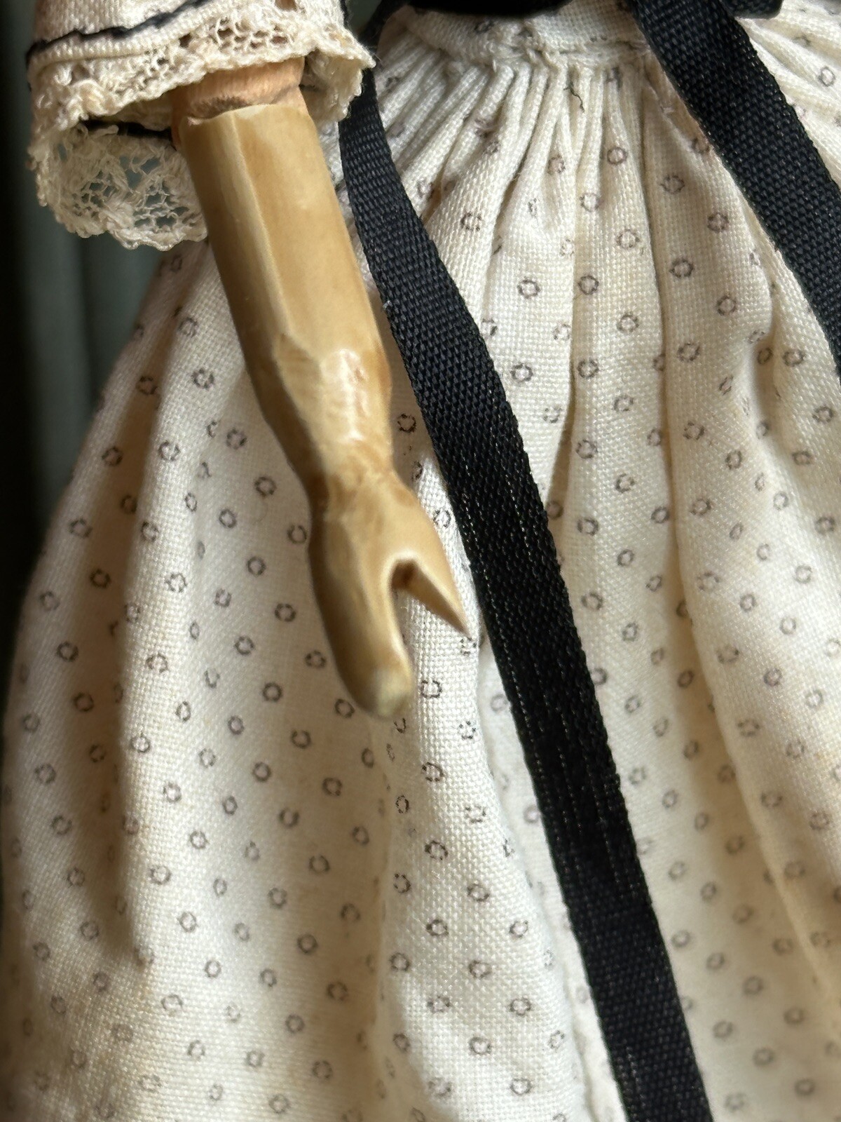 Vintage 6.5” Carved Wood Jointed Doll with Tuck Comb by Artist Sherman ...