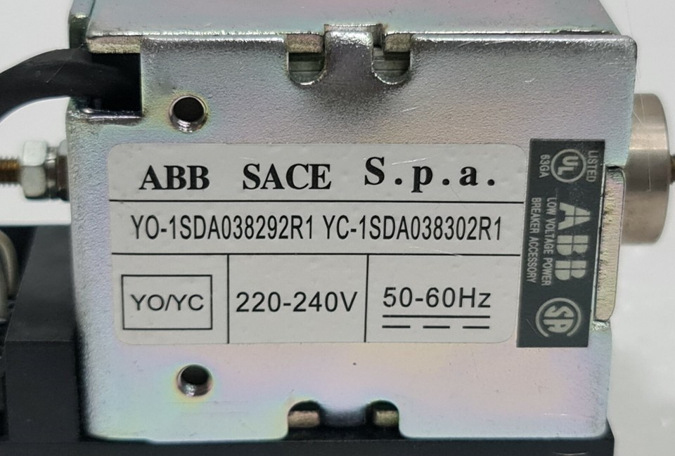 ABB 1SDA038302R1 SHUNT CLOSING RELEASE 220/240V DC/AC E1/6-T8 | eBay