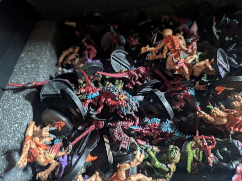 Lot of Tyranid Horde Army 100+ Miniatures Fully Painted And Table Top ...
