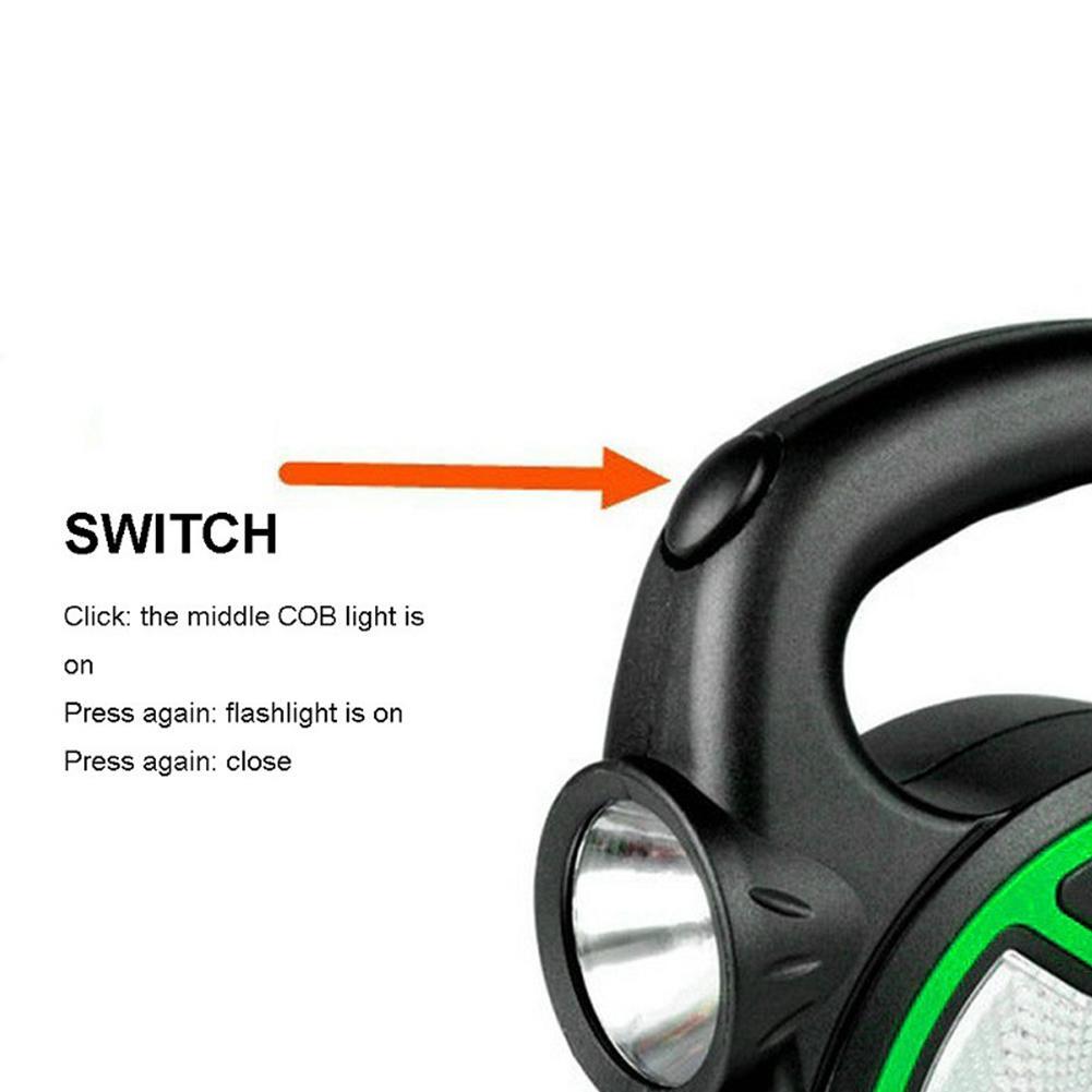 Handheld COB LED Hiking Flashlight Outdoor Tent Camping Flash Lights ...