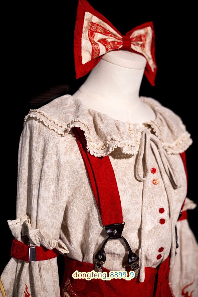 Touhou Project Fujiwara no Mokou Shirt Pants Cosplay Costume Outfits ...