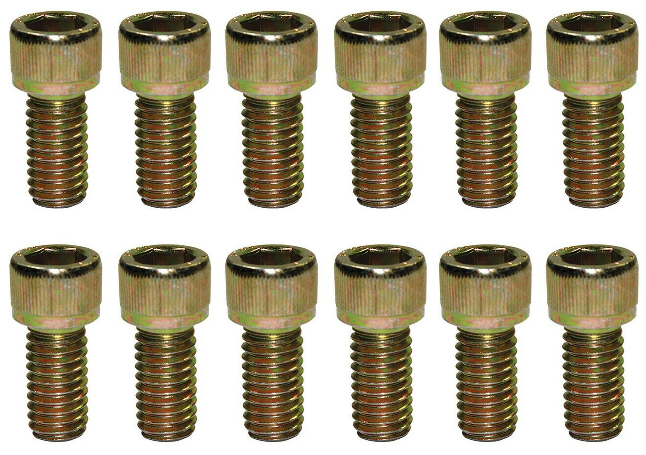 SB Chevy Zinc Allen Head Header Bolt 12pc Kit 3/8"-16 x 3/4" 327 350 ...