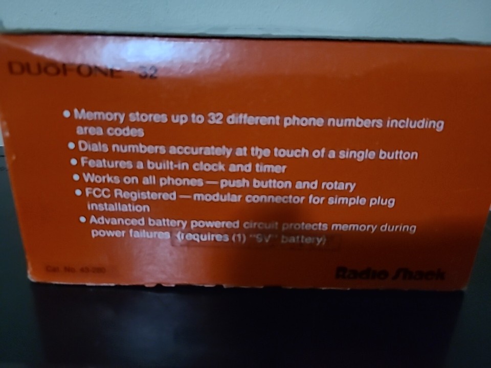 Vintage Radio Shack Duofone 100 Automatic Telephone Memory Dialer | eBay