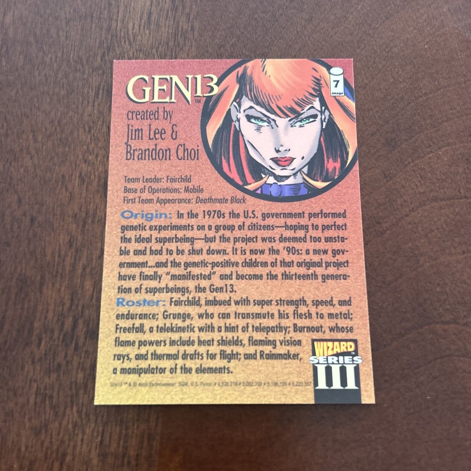 GEN 13 J Scot Campbell Chromium Trading Card #7 WIZARD Image Comics ...