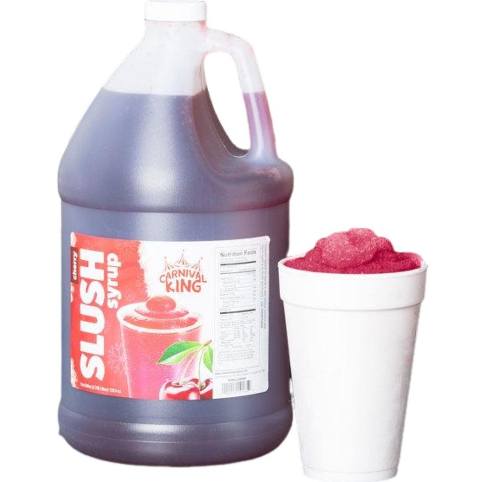 4 Pack Case Slushy Machine Syrup 1 Gallon Cherry Syrup Frozen Drink ...