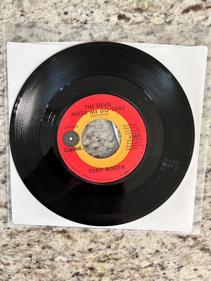 Tony Booth - The Keys In The Mailbox 45 RPM, Capitol Records,1971, UC ...