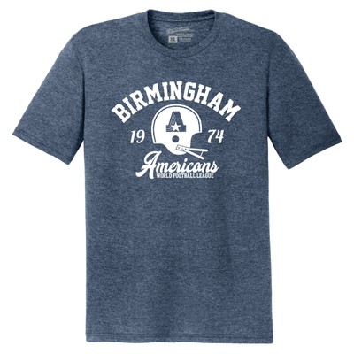 Birmingham Americans 1974 WFL Football TRI-BLEND Tee Shirt - Crimson ...