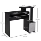 Computer Desk with Sliding Keyboard Tray Storage Drawer Shelf ...