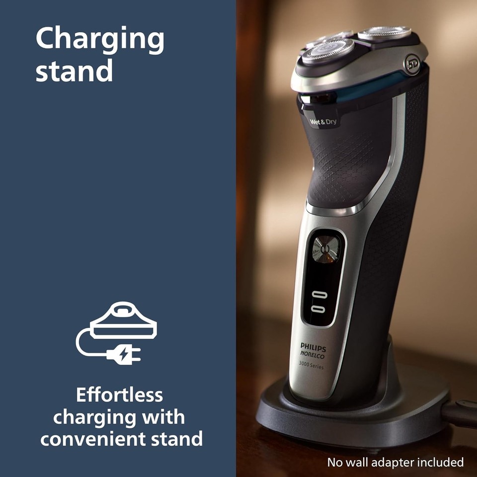 Philips Norelco Rechargeable Shaver 3900 with Pop-up Trimmer Wet & Dry ...