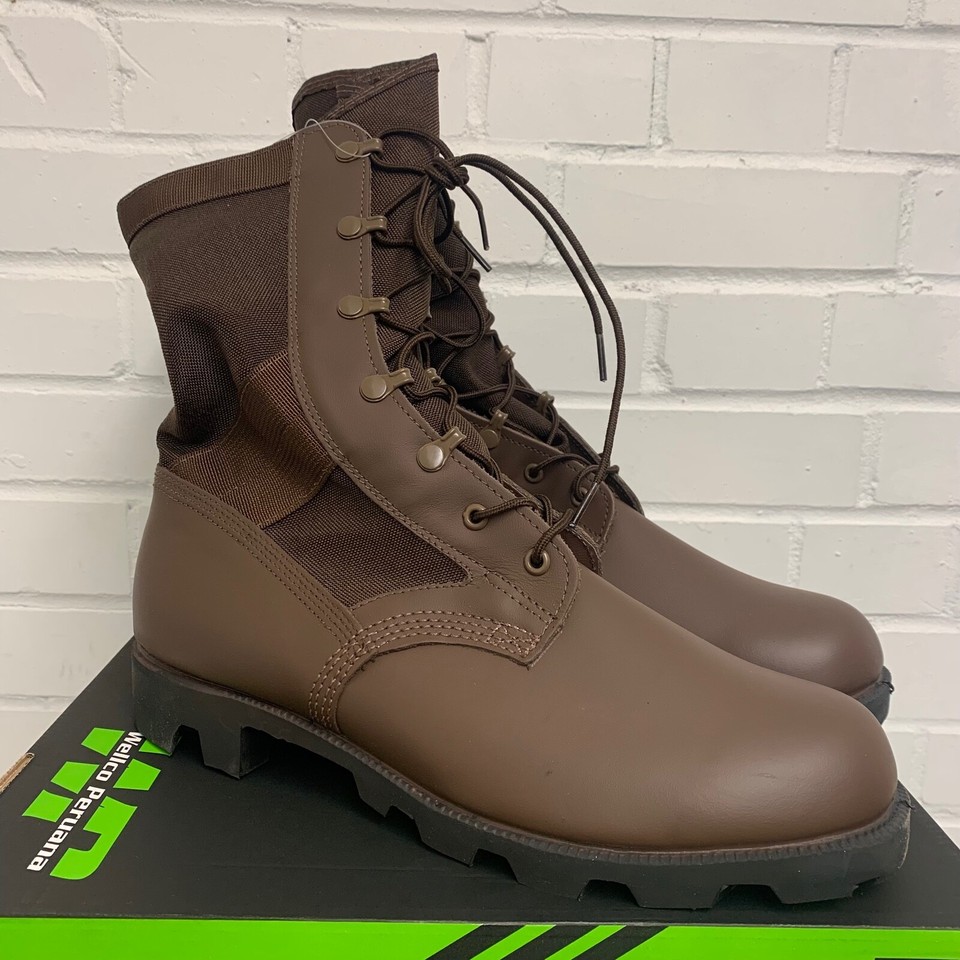 Wellco boots , Sizes , WP brown leather hot weather jungle , British ...