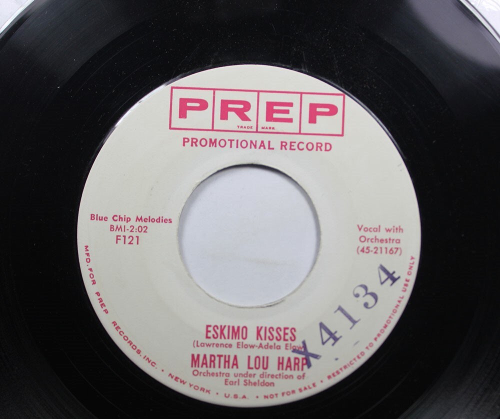 50'S & 60'S Promo 45 Martha Lou Harp - Eskimo Kisses / Crazy To Care On ...