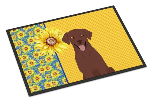Sunflower Chocolate Labrador Retriever Indoor Outdoor Mat 18x27 ...