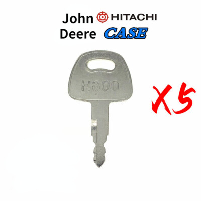 5pcs H800 plant keys For John deere Hitachi excavator Dozer Fits New ...